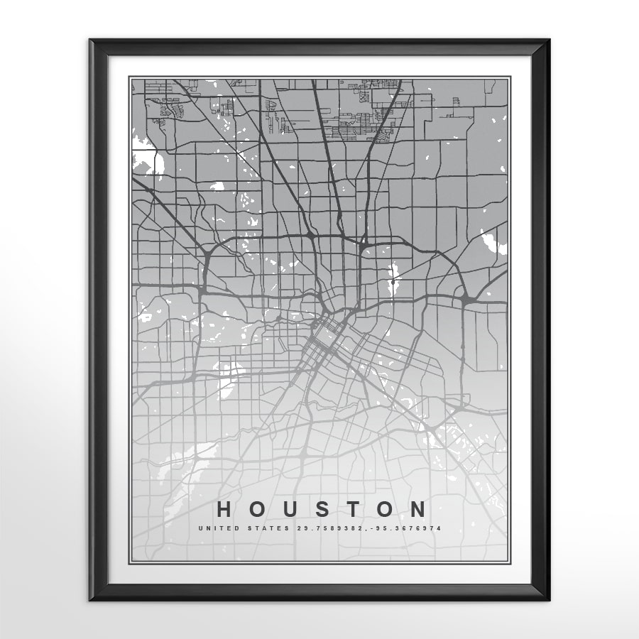 Cuadro Mapa de Houston
