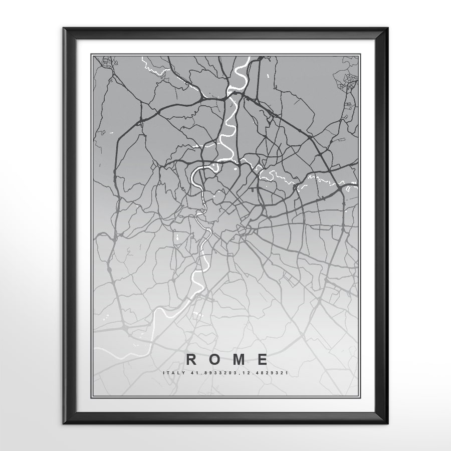 Cuadro Mapa de Roma